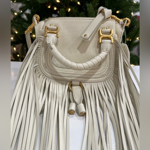 Chloe | Bags | Chloe Mini Marcie Fringe Leather Satchel | Poshmark